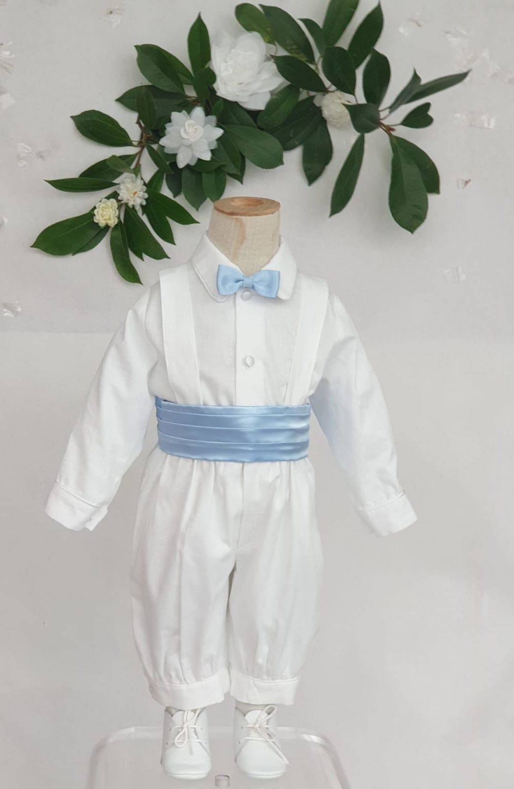 bapteme garçon ensemble Sacha manches longues ceinture ciel – Edelweiss ...